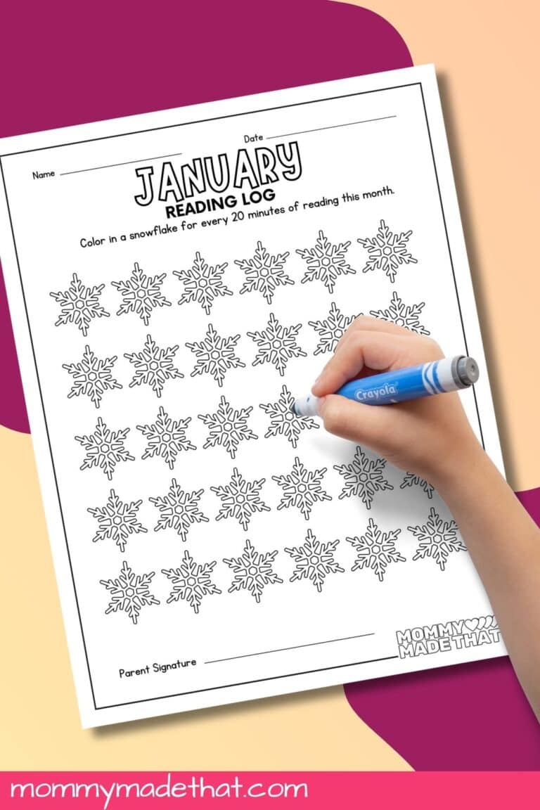 January Reading Log (Free Printable)