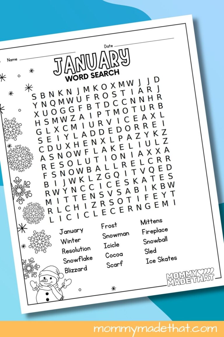 January Worksheets (Free Printables!)