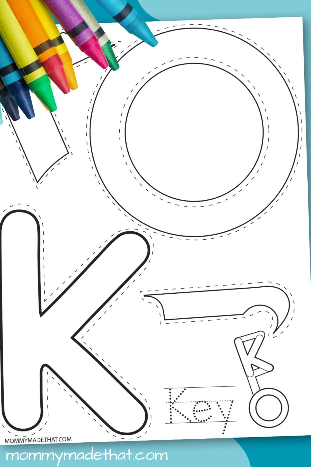 K is for Key Craft: Free Printable Letter K craft