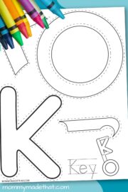 K is for Key Craft: Free Printable Letter K craft