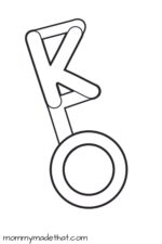 K is for Key Craft: Free Printable Letter K craft