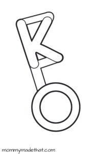 K is for Key Craft: Free Printable Letter K craft