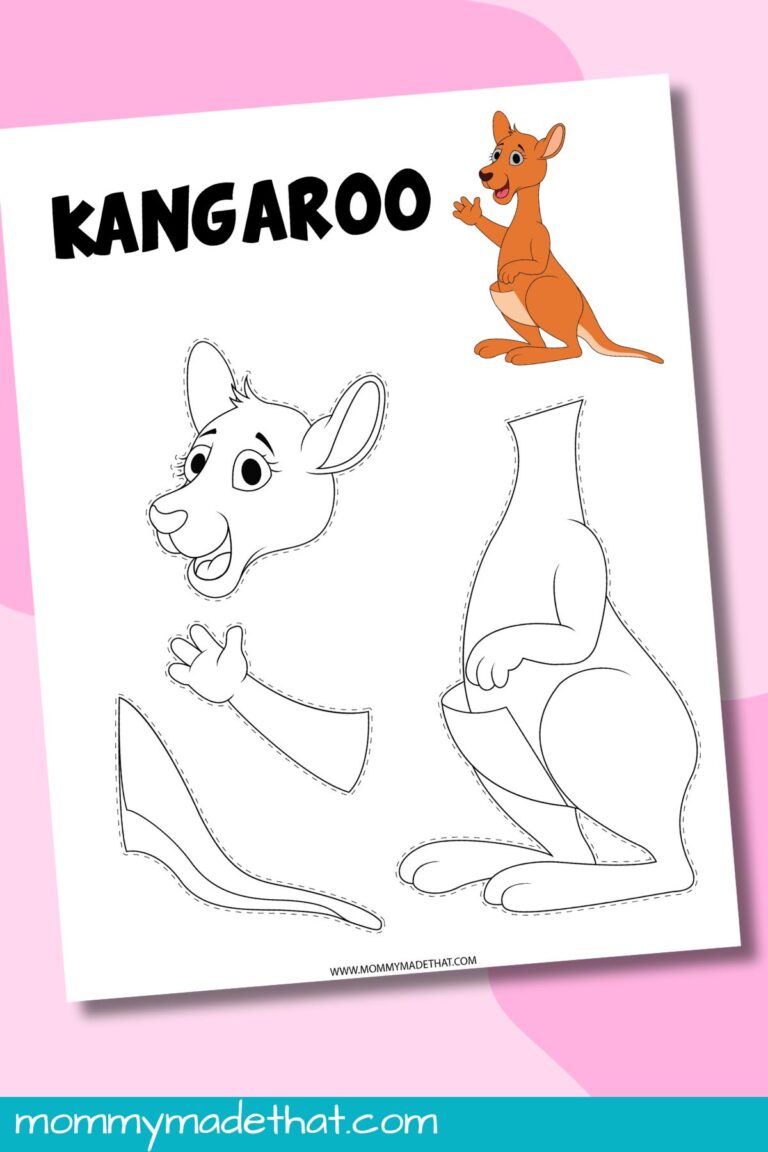 Kangaroo Craft Template (Free Cut & Paste Printable)