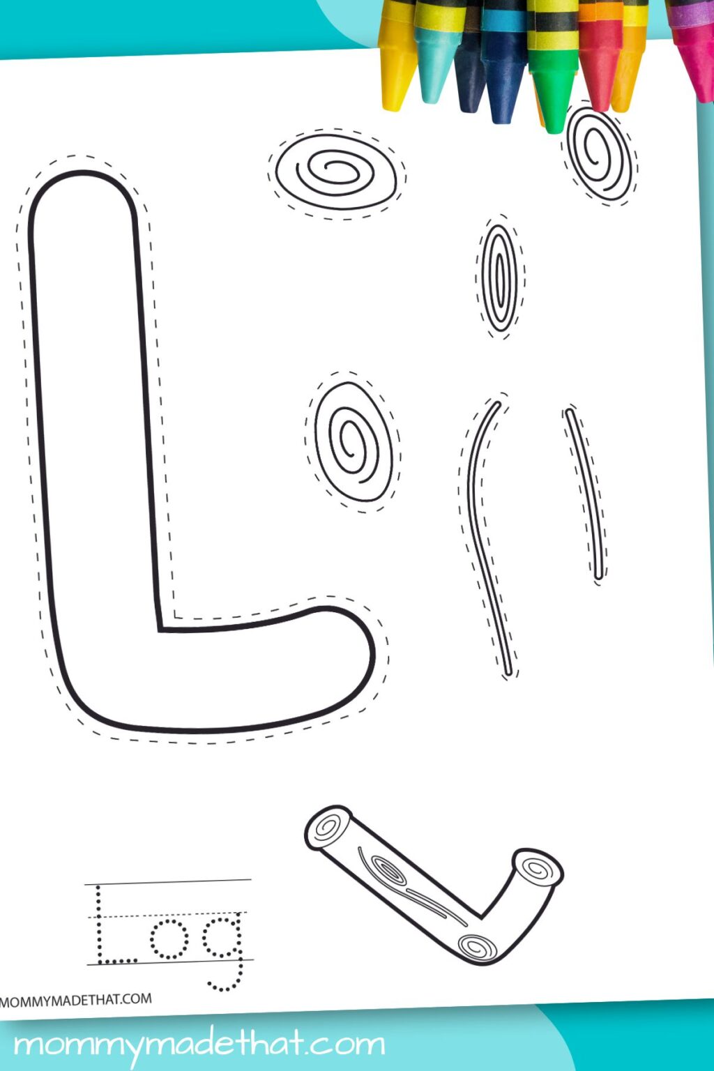 L is for Log Craft: Free Printable Letter L Craft