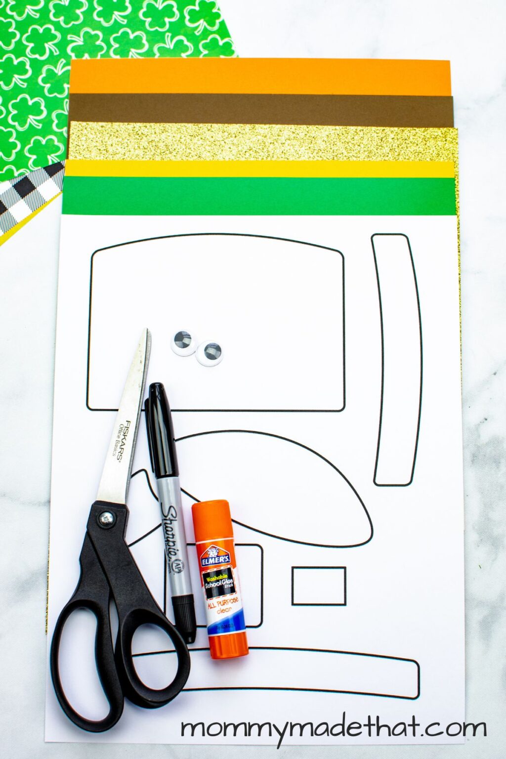 Cute Leprechaun Beard Craft (with Free Printable Template)