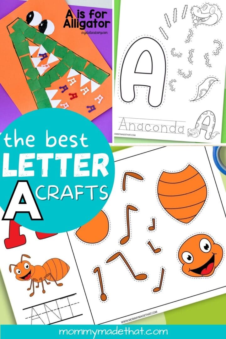 Letter A is for Ant Craft (Cute Free Printable Letter A Craft)