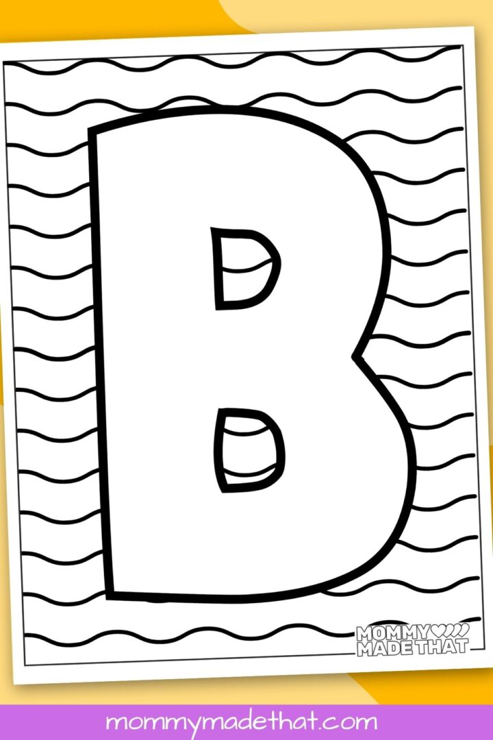 Letter B Coloring Pages (16 Free Printable Pages!)