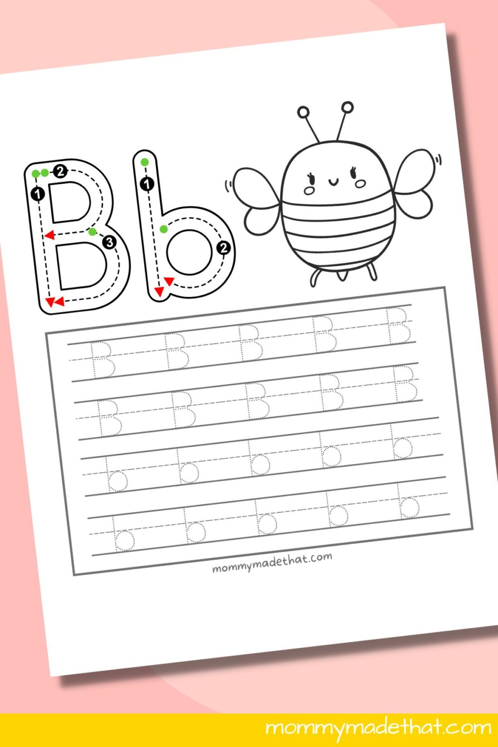 Letter B Tracing Worksheets (Free Printables)