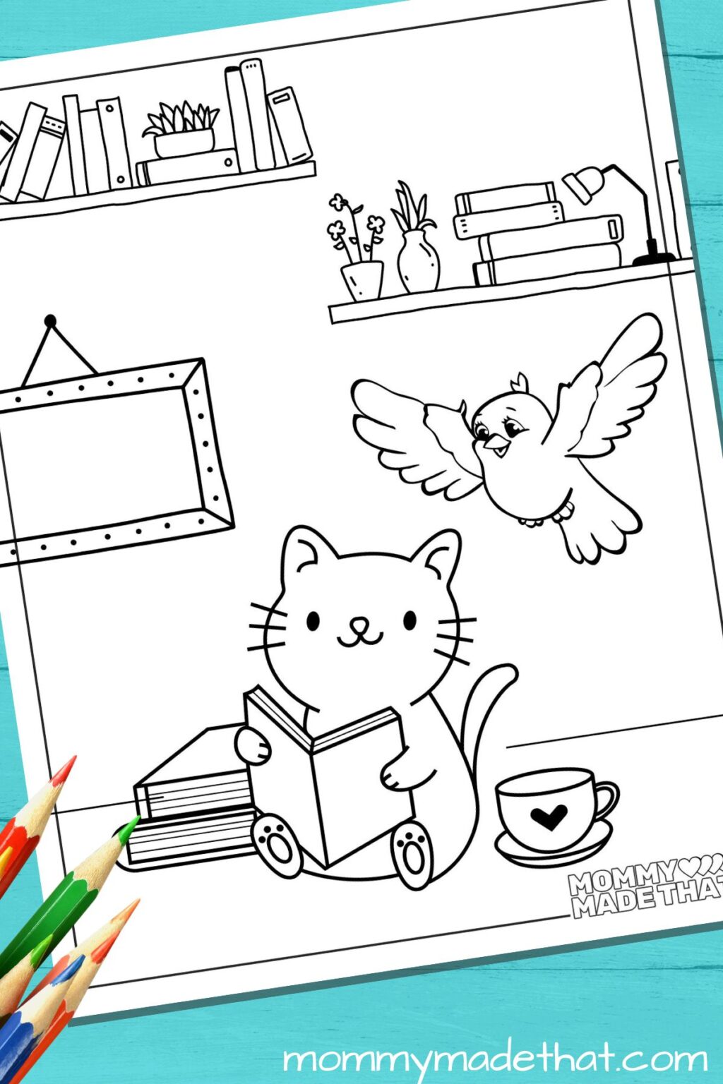 Library Coloring Pages (Free Coloring Sheets that Encourage Reading!)