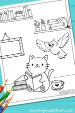 Library Coloring Pages (Free Coloring Sheets that Encourage Reading!)