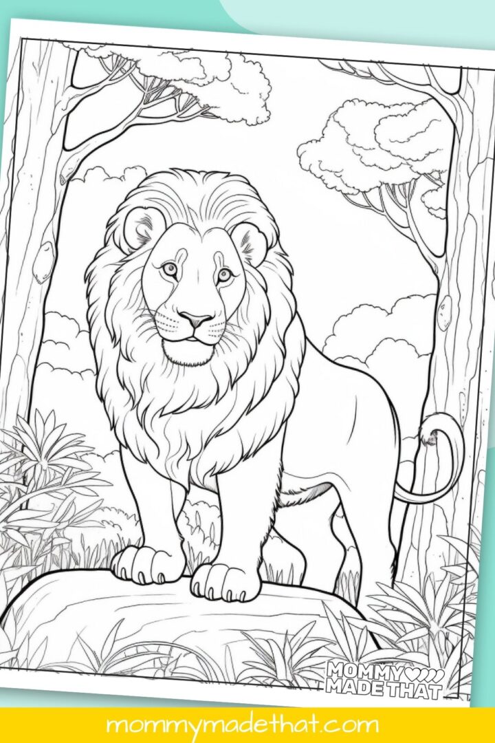Lion Coloring Pages (Lots of Cute Free Printables)