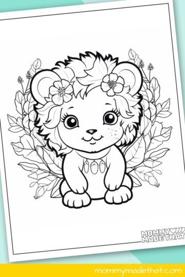 Lion Coloring Pages (Lots of Cute Free Printables)
