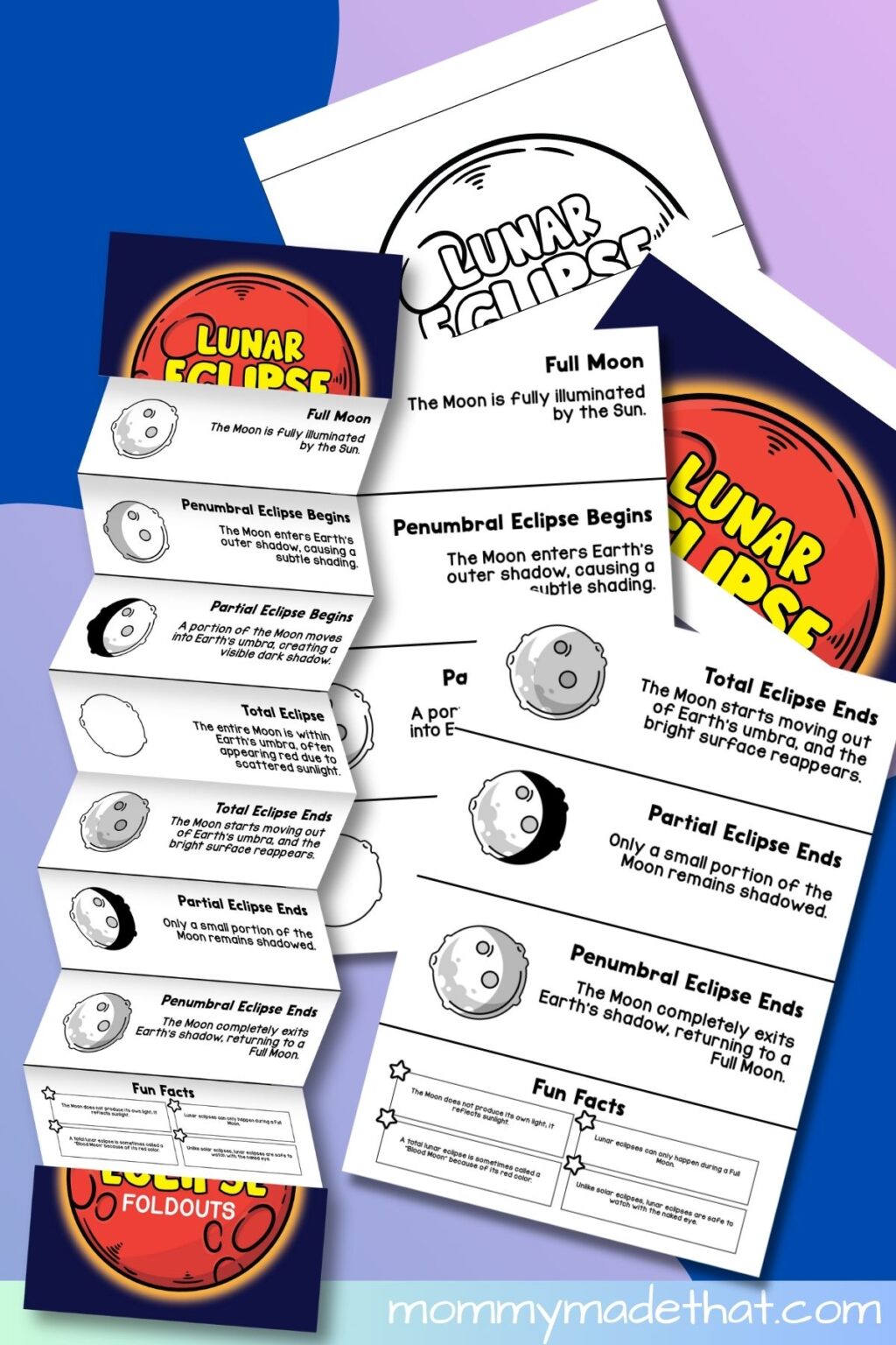 Lunar Eclipse Fold Out (Free Printables)