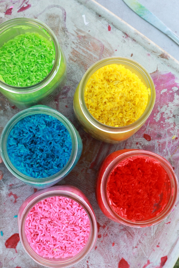 Rainbow Rice Recipe: Perfect for Sensory Bins