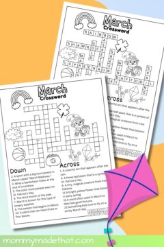 March Crossword Puzzle (Free Printable with Answer Key)