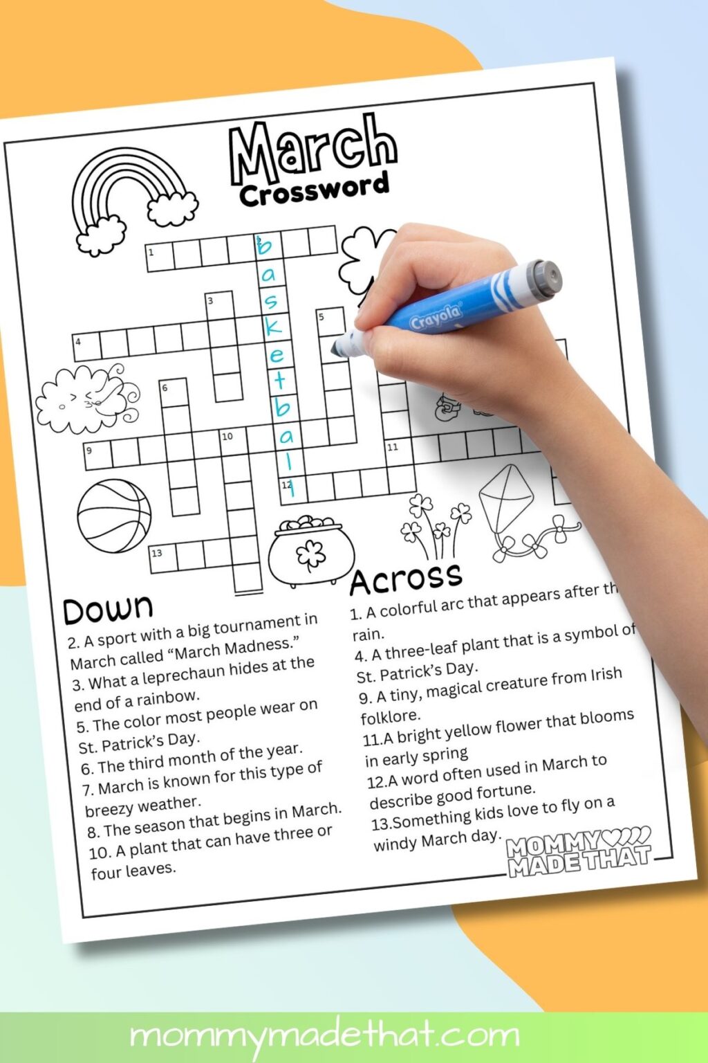March Crossword Puzzle (Free Printable with Answer Key)