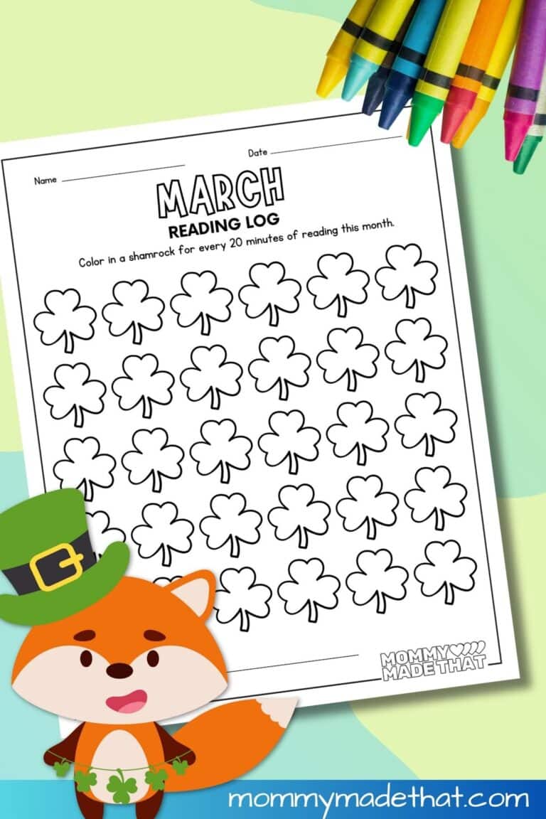 March Reading Log (Free Printable)