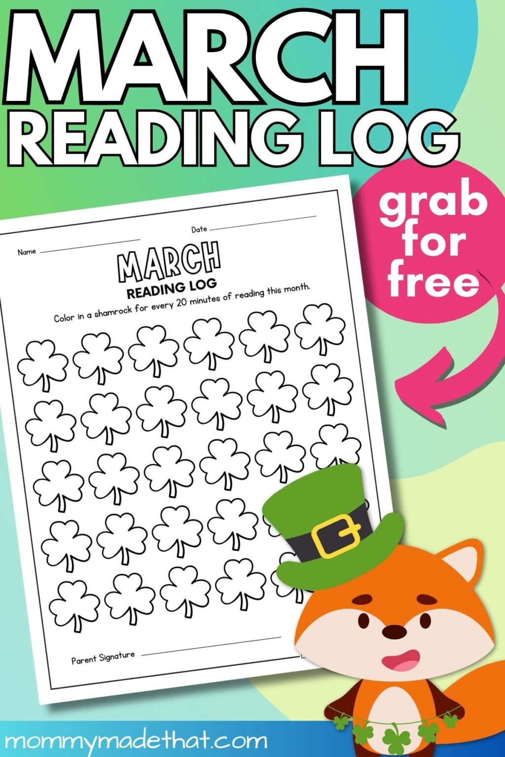 March Reading Log (Free Printable)