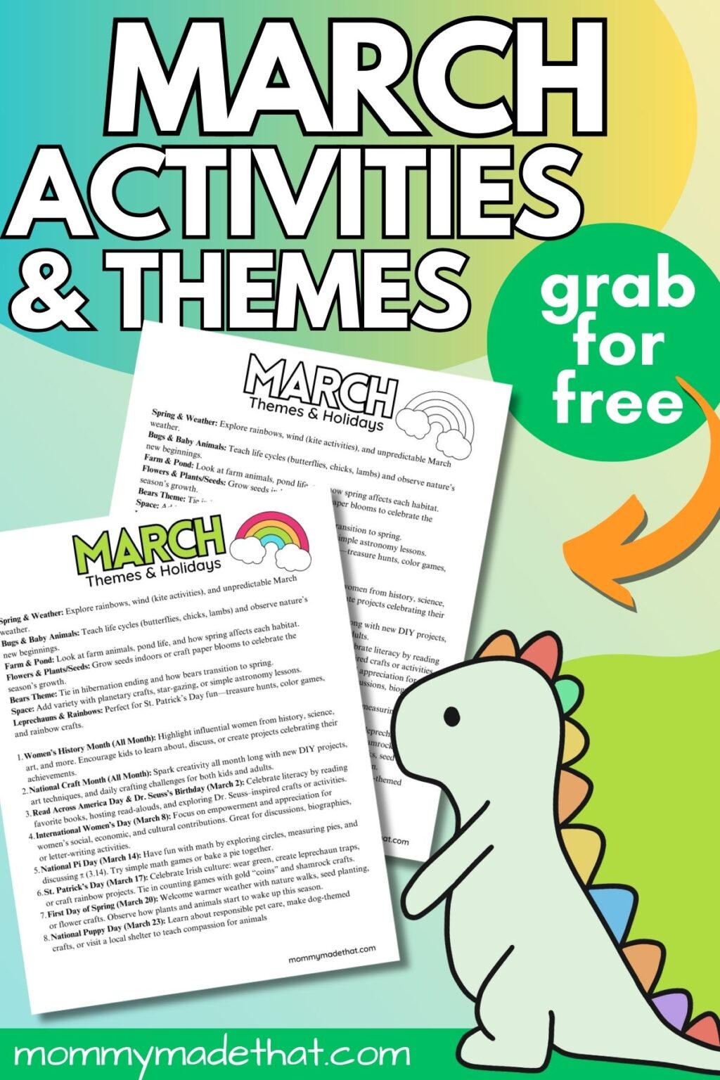 March Themes & Holidays