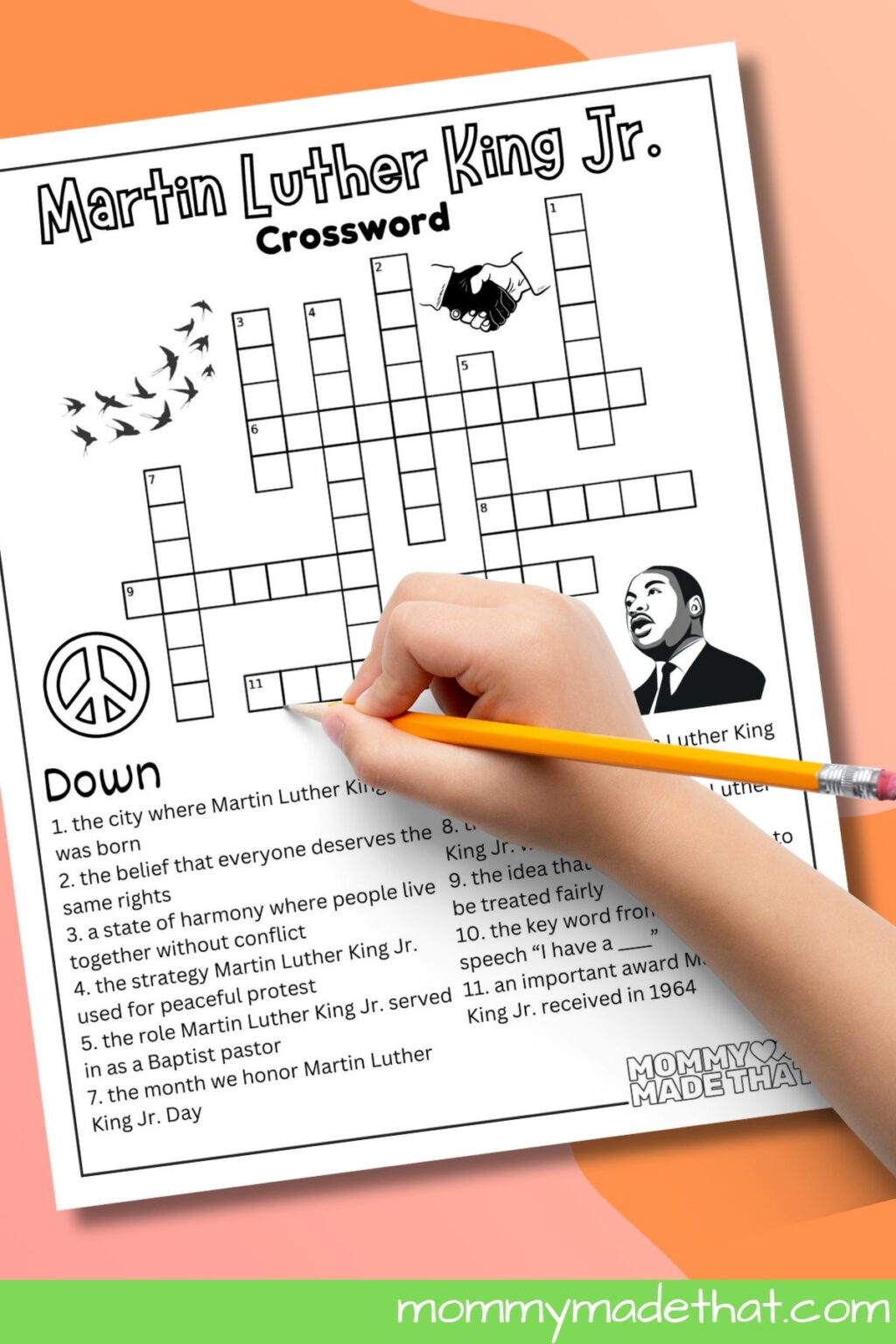 Martin Luther King Jr. Crossword Puzzle (Grab the Free Printable)