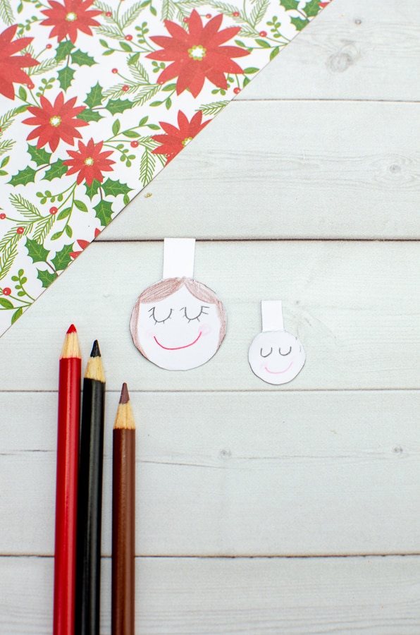 Mary and Baby Jesus Paper Ornament for kids