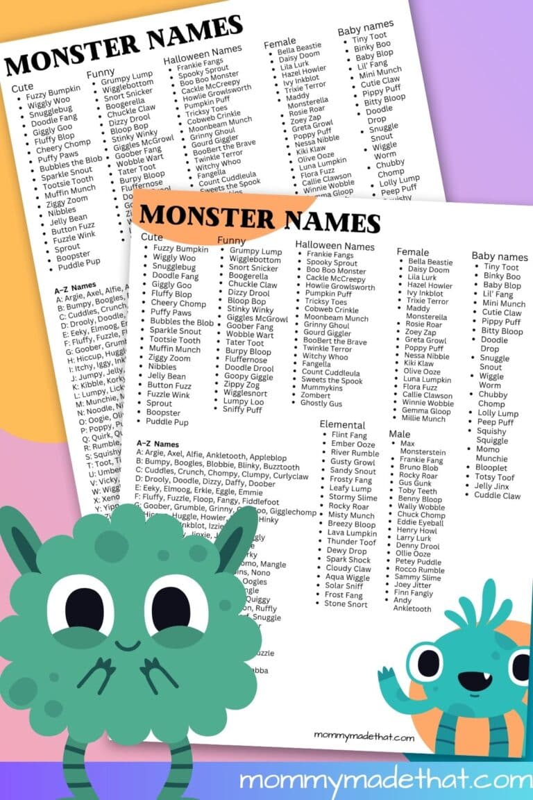 100+ Monster Names (From Cuddly to Spooky to Funny!)