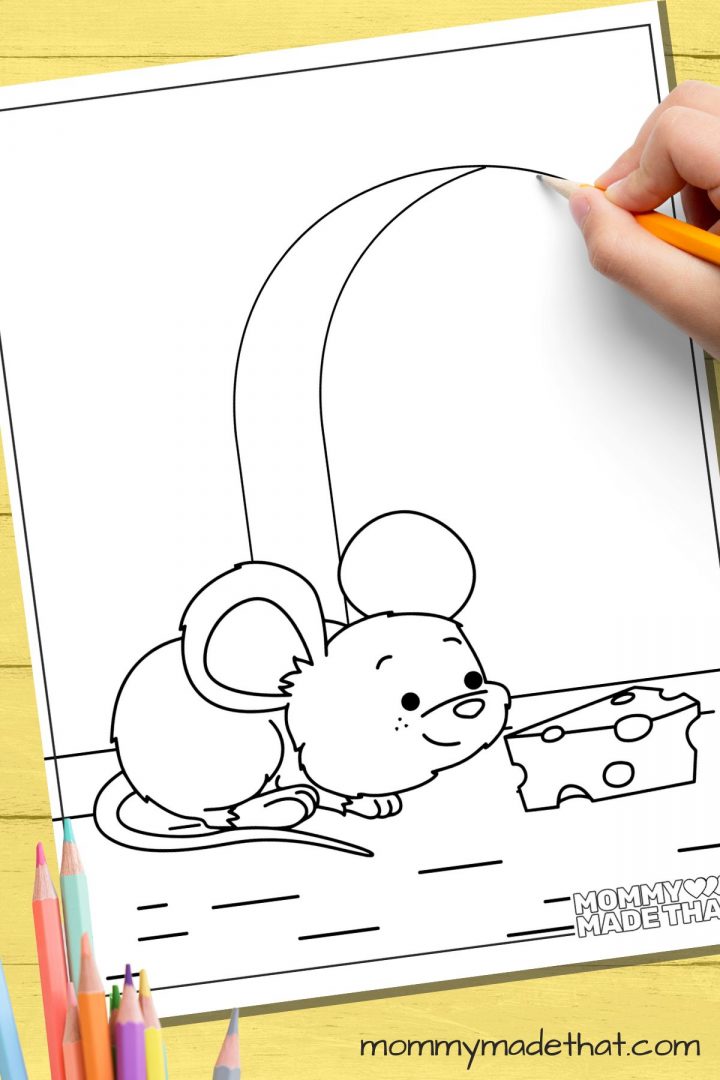 Adorable Mouse Coloring Pages (Free Printables!)