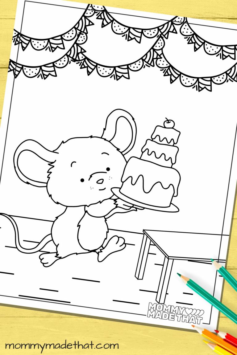 Adorable Mouse Coloring Pages (Free Printables!)