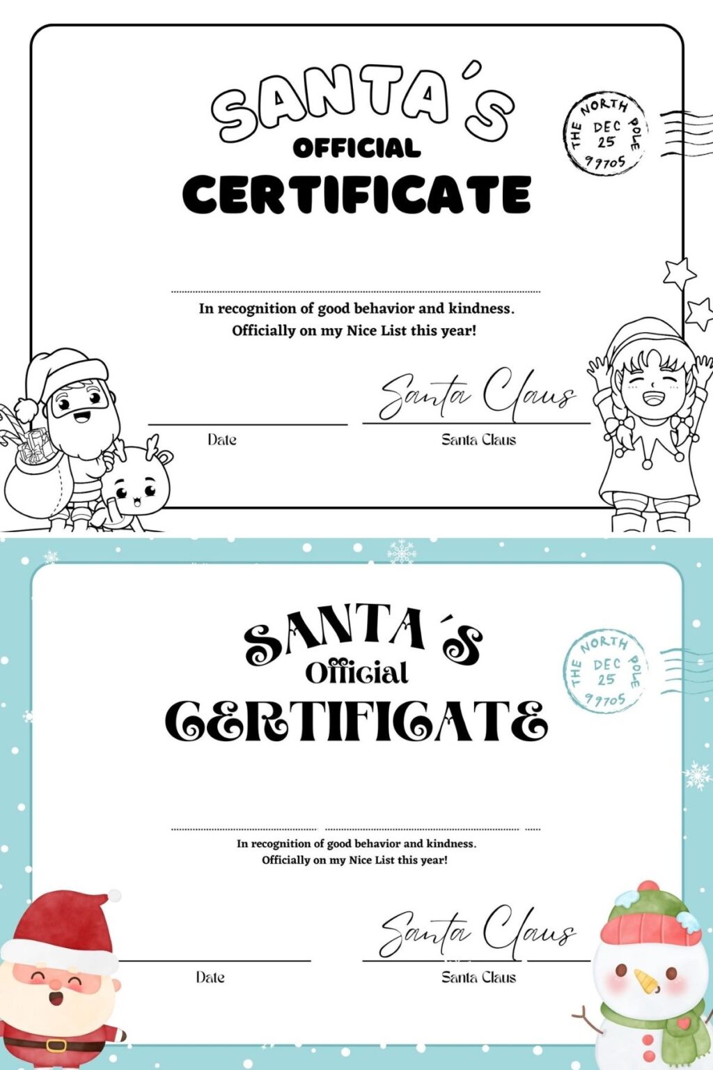 Make Their Day Magical with a Free Printable Nice List Certificate!