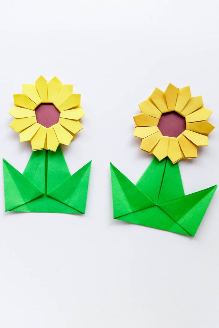 Easy Origami Sunflower (Step by Step Tutorial)