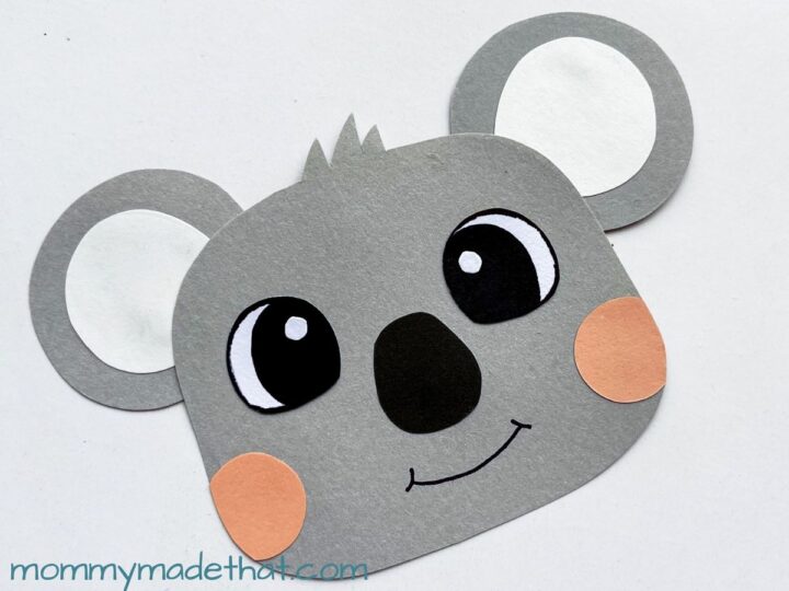 Paper Bag Koala Craft (Free Puppet Template)