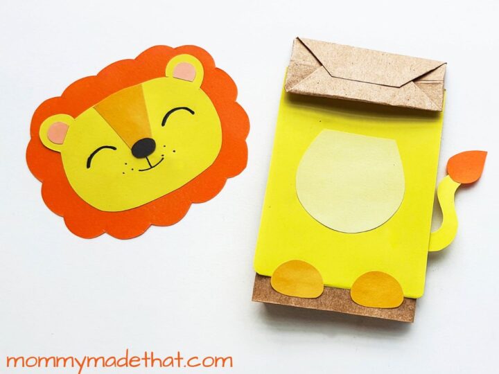 Paper Bag Lion Puppet