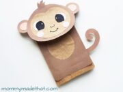 Paper Bag Monkey Puppet (With Free Printable Craft Template)