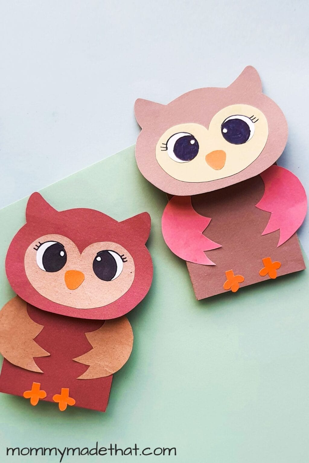 Paper Bag Owl Craft (Free Printable Puppet Template