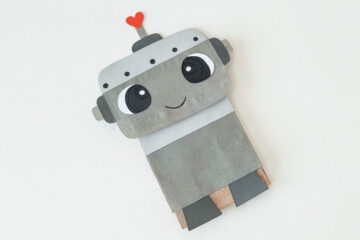 Paper Bag Robots (With Free Printable Template)
