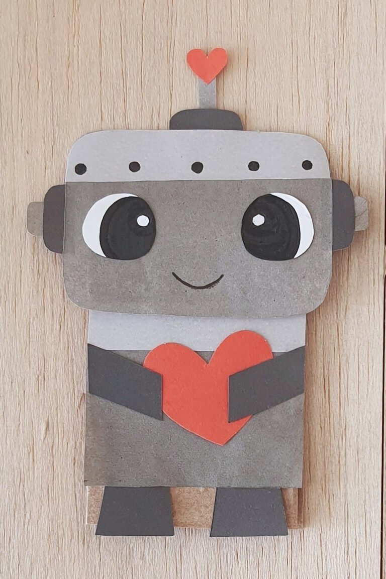 Paper Bag Robots (With Free Printable Template)
