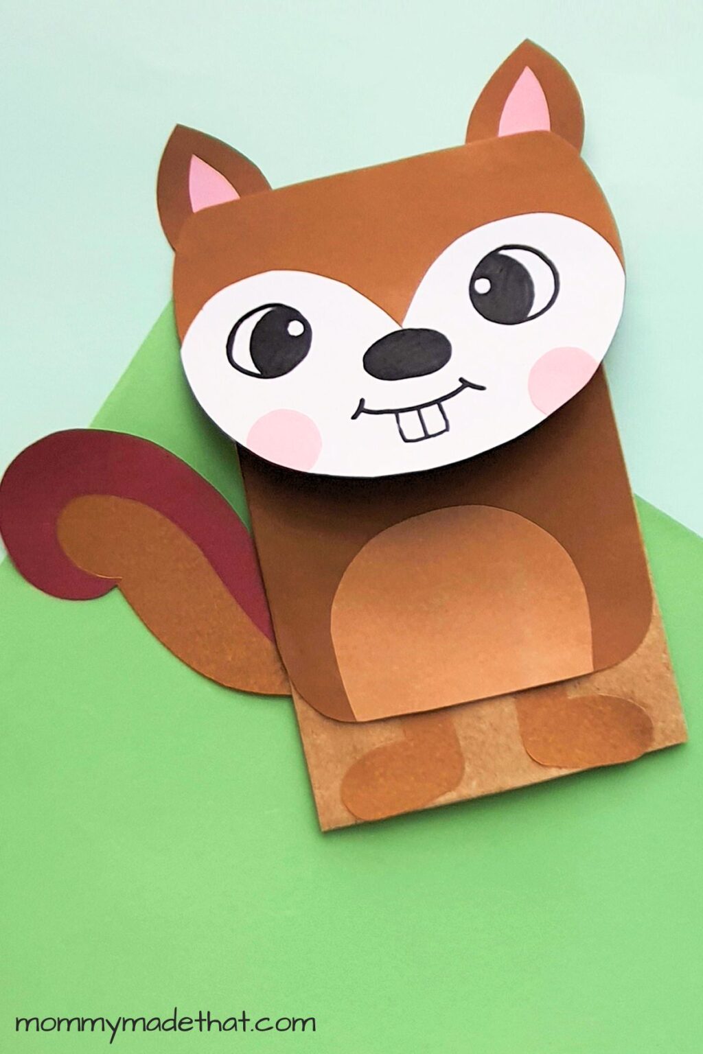 Paper Bag Squirrel Craft (Free Printable Template)