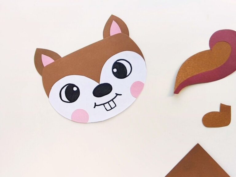 Paper Bag Squirrel Craft (Free Printable Template)