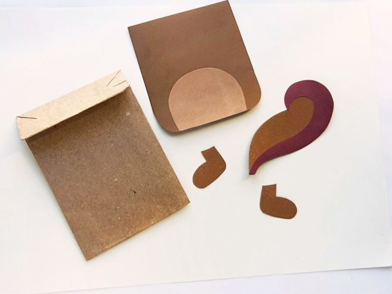 Paper Bag Squirrel Craft (Free Printable Template)