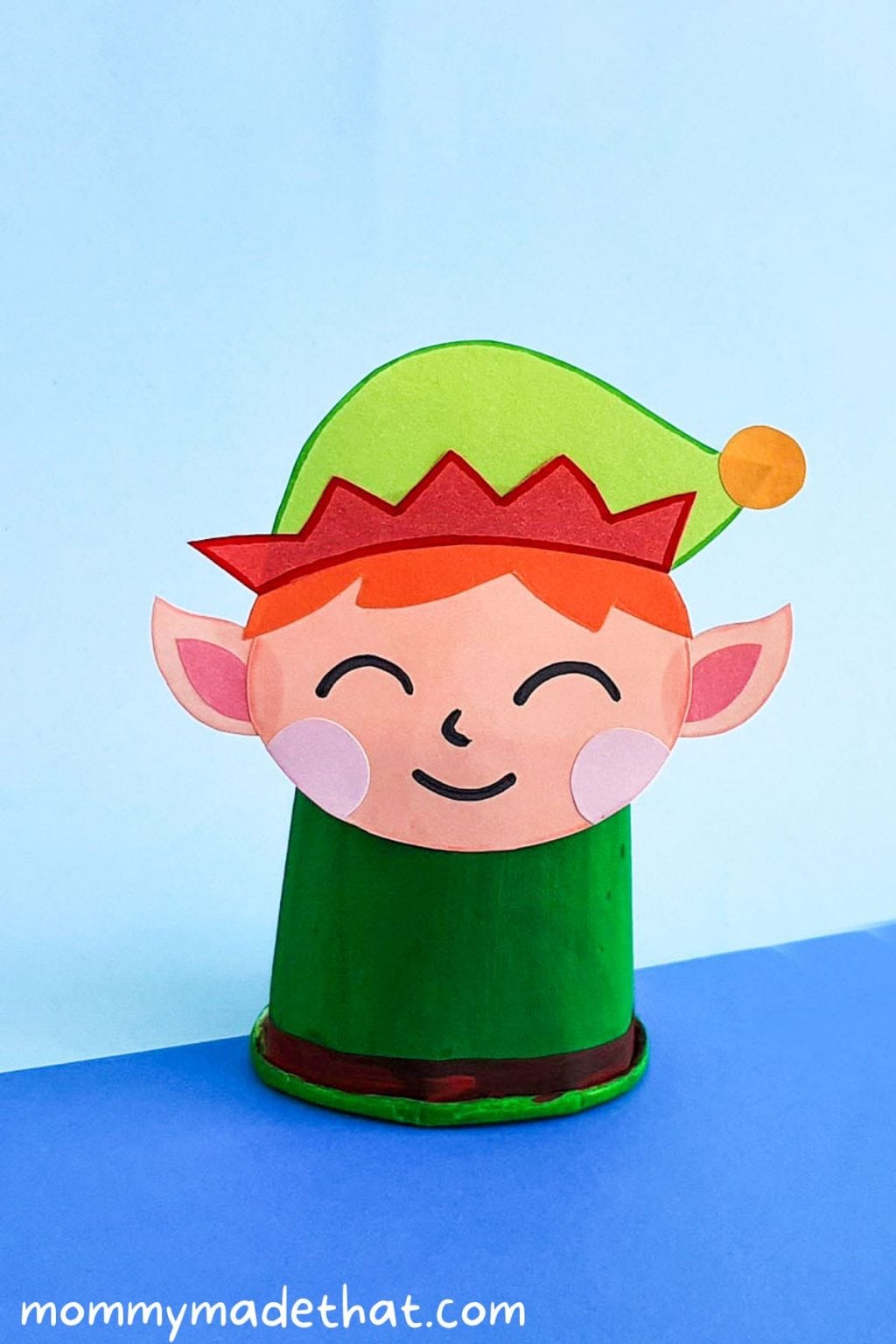 Cute Paper Cup Elf Craft for Kids (Free printable template!)
