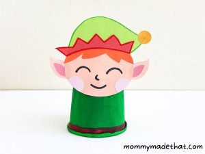 Cute Paper Cup Elf Craft for Kids (Free printable template!)