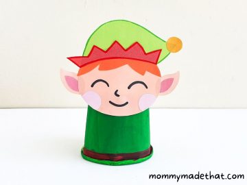Cute Paper Cup Elf Craft for Kids (Free printable template!)