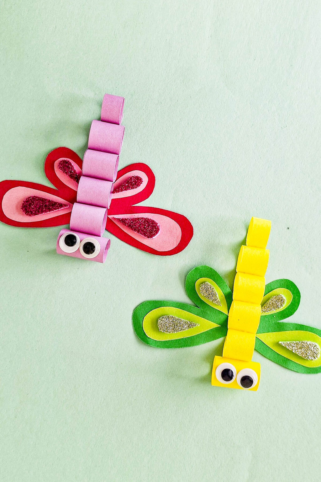 Paper Dragonfly Craft (Free Printable Template)