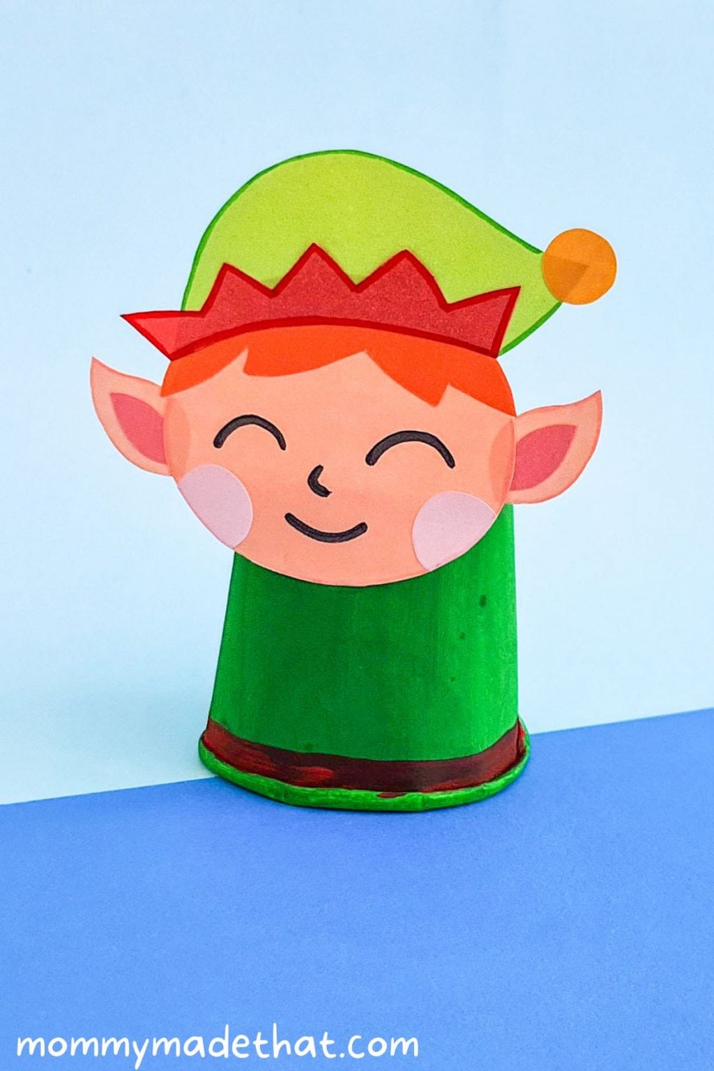 Cute Paper Cup Elf Craft for Kids (Free printable template!)