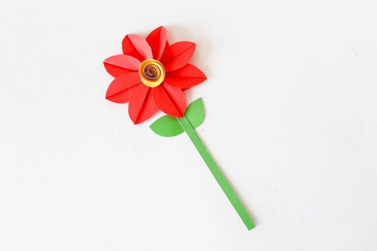 Paper Flower Bookmarks (Free Printable Template)