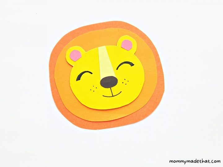 Adorable 3D Paper Lion Craft +Free Template