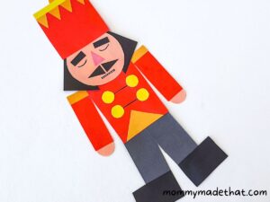Paper Nutcracker Craft (With Free Template)