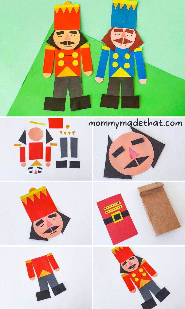 Paper Nutcracker Craft (With Free Template)