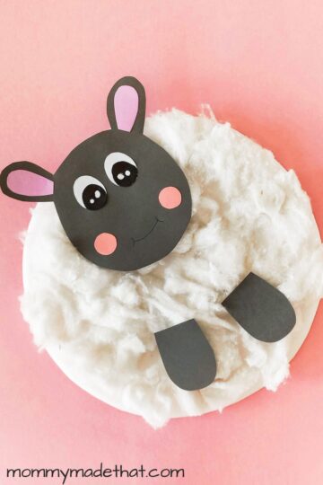 Paper Plate Sheep (With Free Printable Template)