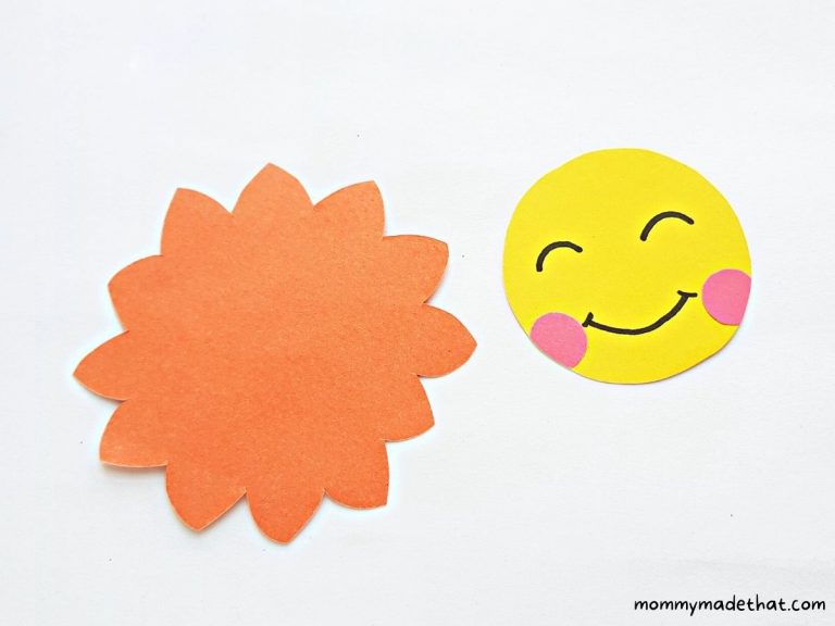 Cutest Paper Plate Sun Craft +Free Printable Template